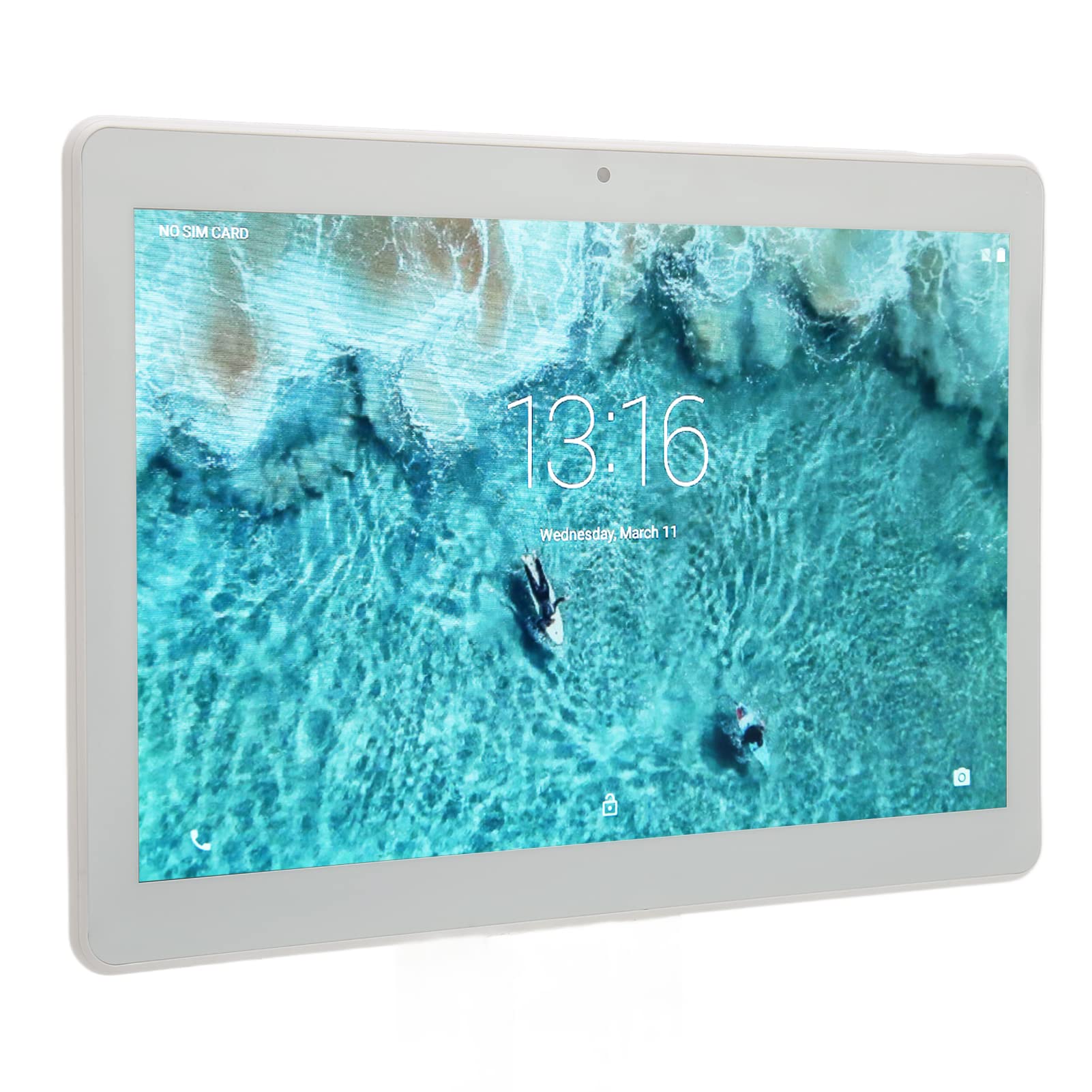 Honio 10.1 Inch HD Tablet, 4GB RAM 64GB ROM Calling Tablet 2.4G 5G WiFi 100-240V Gold, 12 for Office (US Plug)