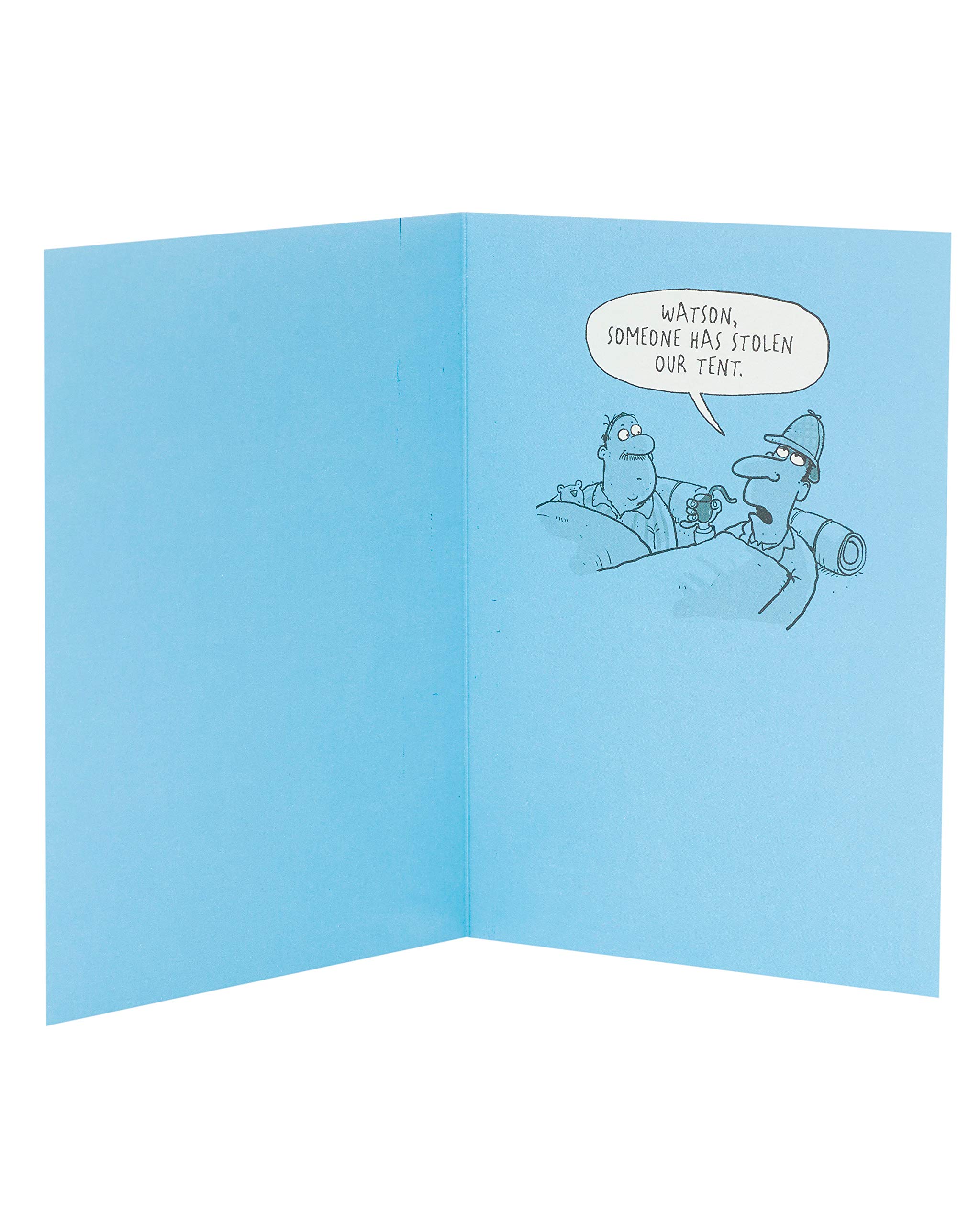 UK Greetings Funny Birthday Card - Birthday Card for Him - Featuring Sherlock Holmes and Dr Watson,green|red|blue