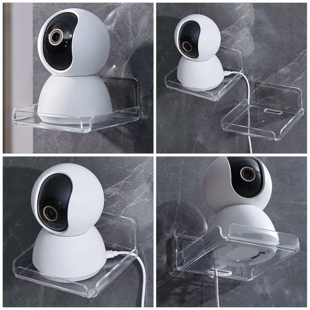 UKCOCO 2pcs Camera Bracket Corner Shelfs Indoor Plant Shelves Wall Shelves for Plants Monitor Camera Wall Shelf Camera Wall Mount Speaker Stand Acrylic Transparent Speaker Shelf