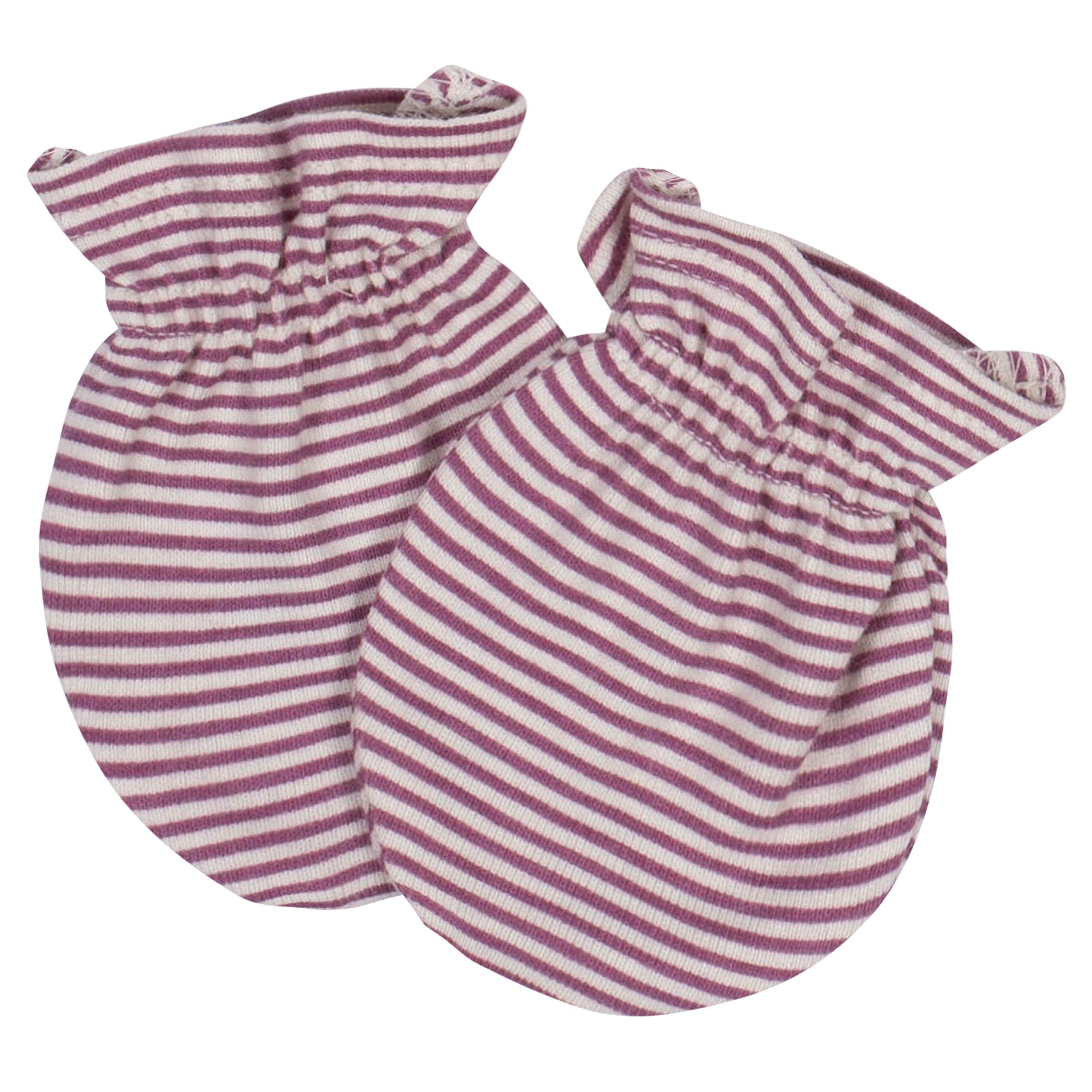 Grow by Gerber Baby Girls 4-Pack Mittens, Pink/Ivory, 0-3 Months