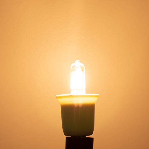 haraqi 4 Pack JD E11 120V 50 Watt Halogen Bulbs,Mini Candelabra Bulbs for House Lighting Fixtures,Ceiling Lamps,Table Lamps,Cabinet Lighting