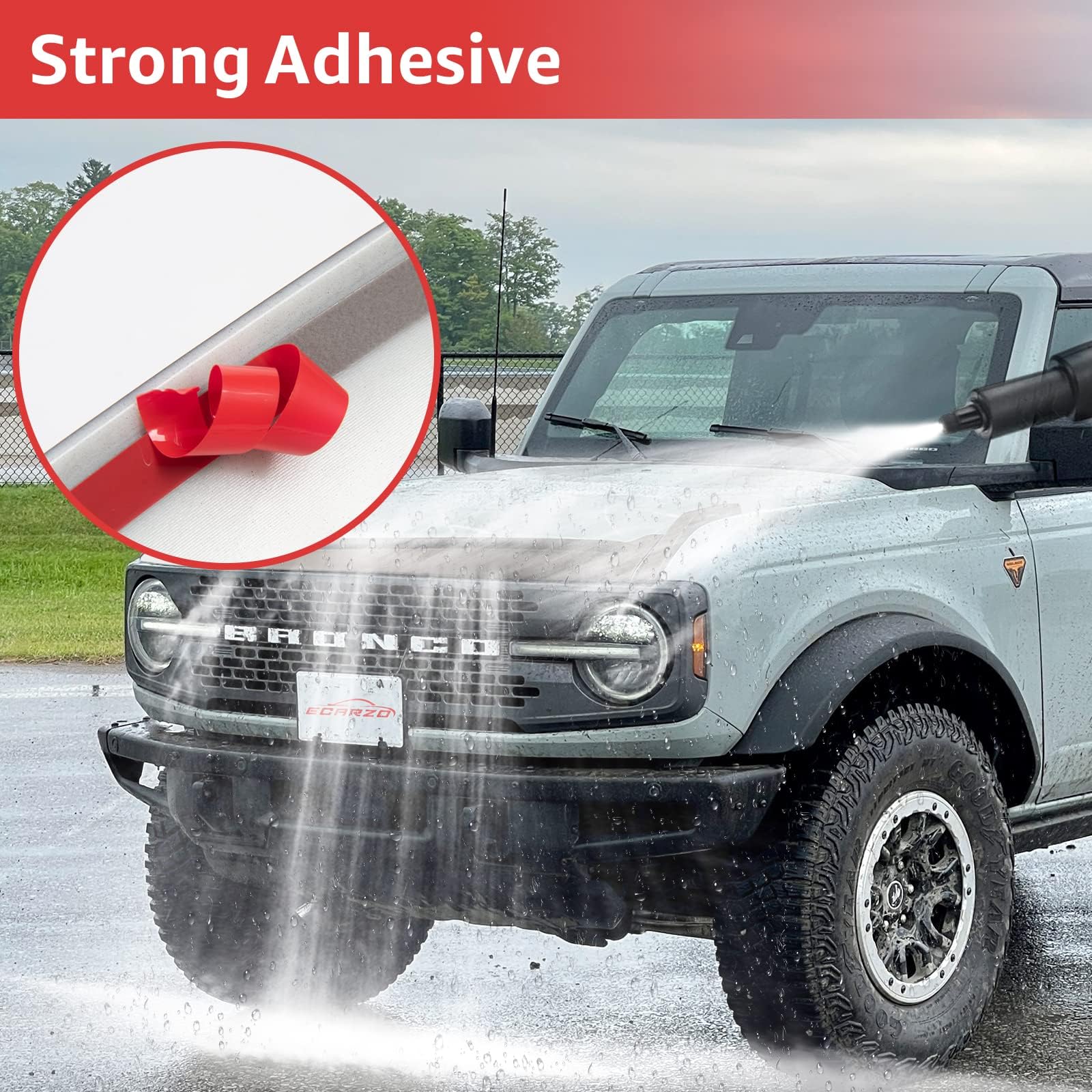 Hood Bug Deflector for 2021 2022 2023 Ford Bronco Sport Bugflector Hood Shield Protector Stone Guard Accessories