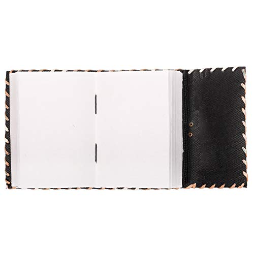 Tuzech Large Writing Notebook Handmade Leather Bound Vintage Journal For Women & Men with Lock & Semi-Precious Stone Gift For Art Sketchbook, Travel Diary & Notebooks To Write In 7 by 5 Inches Blue