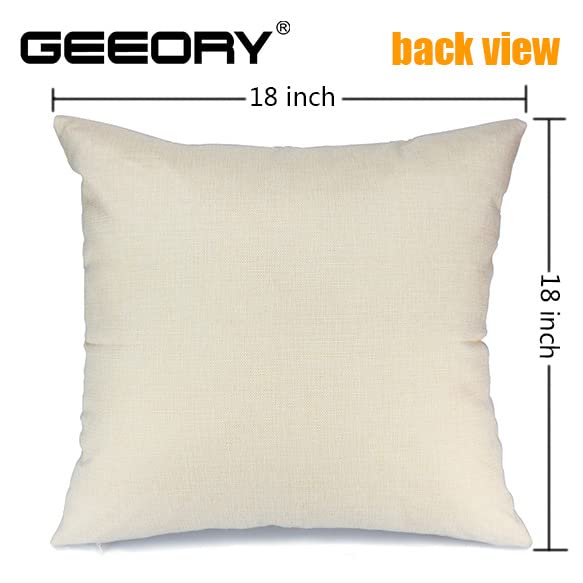 GEEORY Christmas Pillow Covers 18x18 Set of 4 for Xmas Decorations Buffalo Plaid Check Christmas Tree Joy Snow Pillow Cases Winter Holiday Throw Pillows Farmhouse Decor for Couch