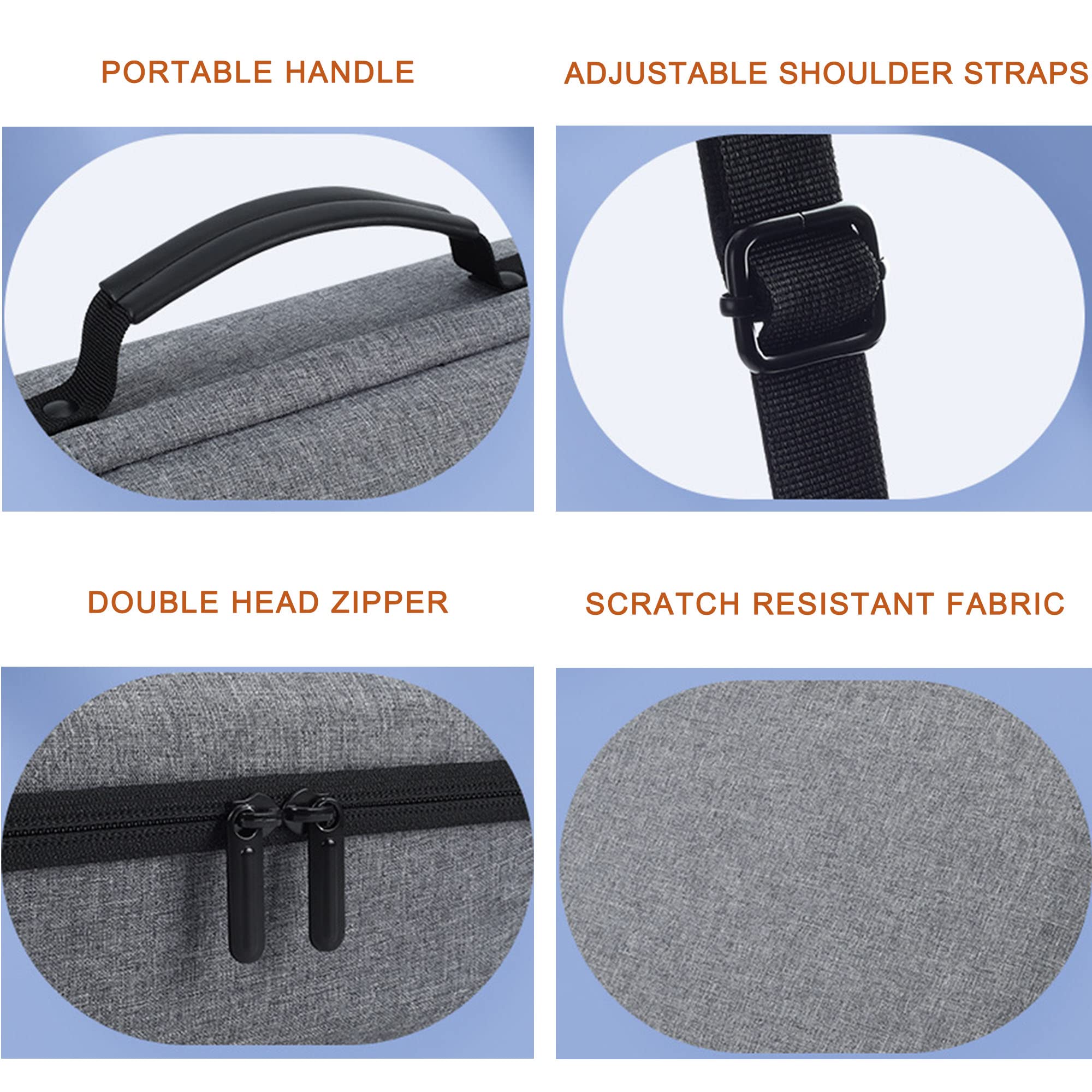 Hard Carrying Case for Oculus Quest 2 Head Elite Strap and Oculus Quest 2 All-in-one VR Headset Storage Bag Suitable fit Meta Quest 2 Accessories for Travel and Home Storage