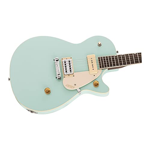 Gretsch G2215-P90 Streamliner Junior Jet Club 6-String Electric Guitar with Laurel Fingerboard and Three-Way Pickup Switching (Right-Handed, Mint Metallic)