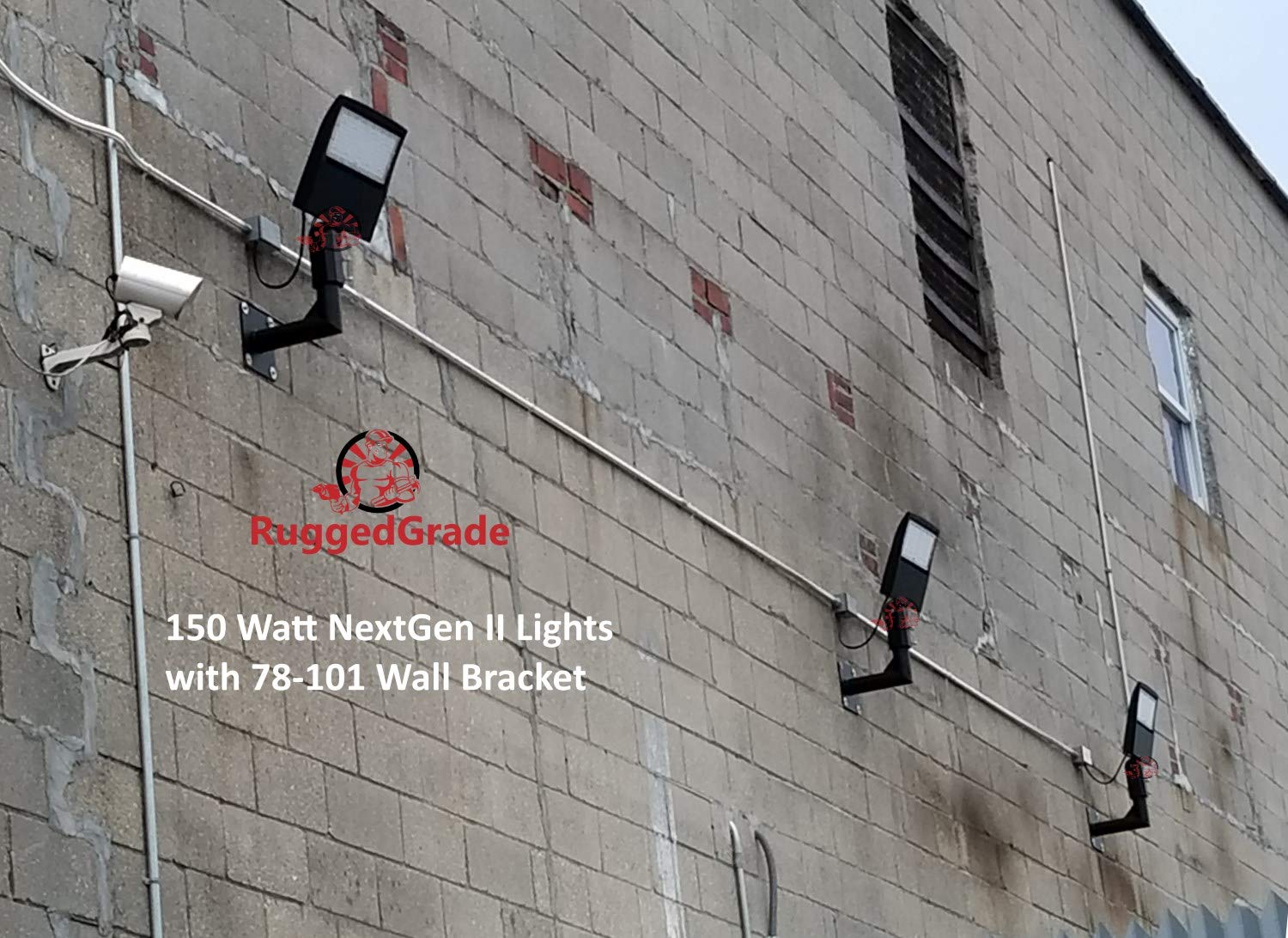 Wall Bracket for Slip Fit Lights (Wall Bracket to Slip Fit Mount (2 3/8inch) – 90 Degree Angle) –Tenon Adapter- Parking Lot Light Wall Bracket – Flood Light Wall Bracket