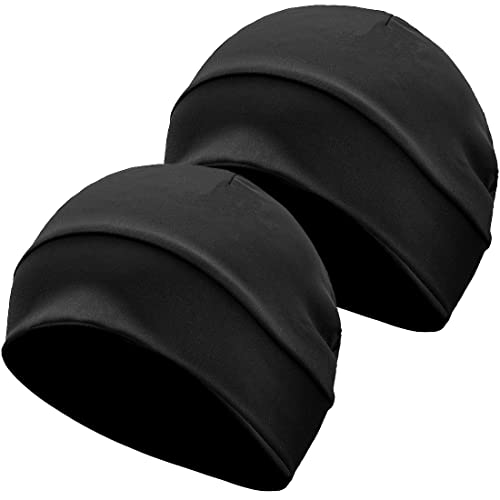 Headshion Cooling Skull Caps Helmet Liner,2-Pack Thin Beanie Lightweight Sleep Hats for Cycling Hip-hop
