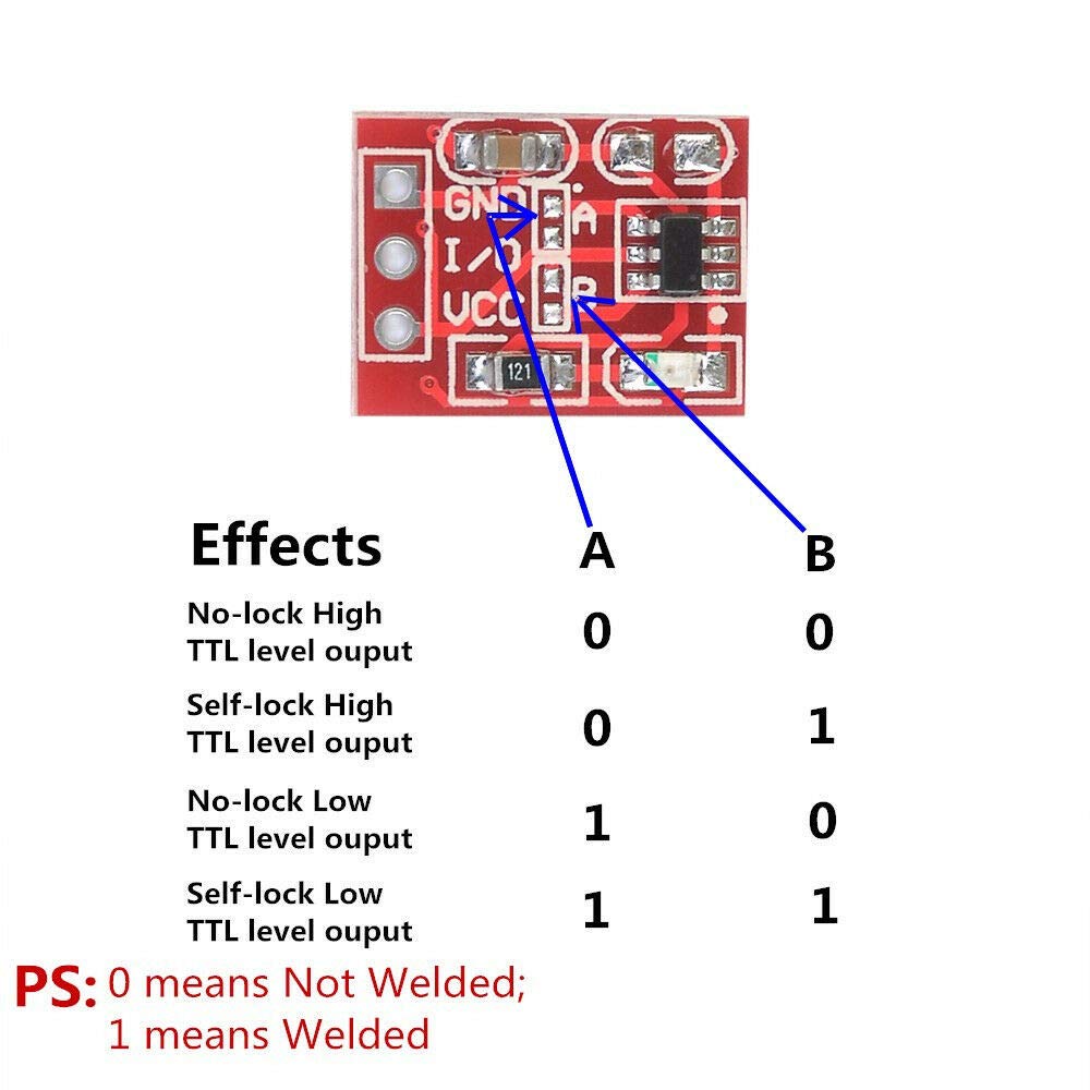 Gump's grocery 10PCS TTP223 Capacitive Touch Switch Button Self-Lock Module for Arduino