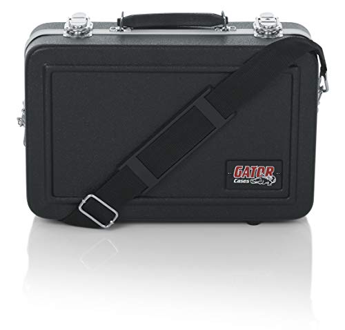Gator Cases Lightweight Molded Clarinet Case with Locking Latch and Plush Lined Interior; Stackable (GC-CLARINET)