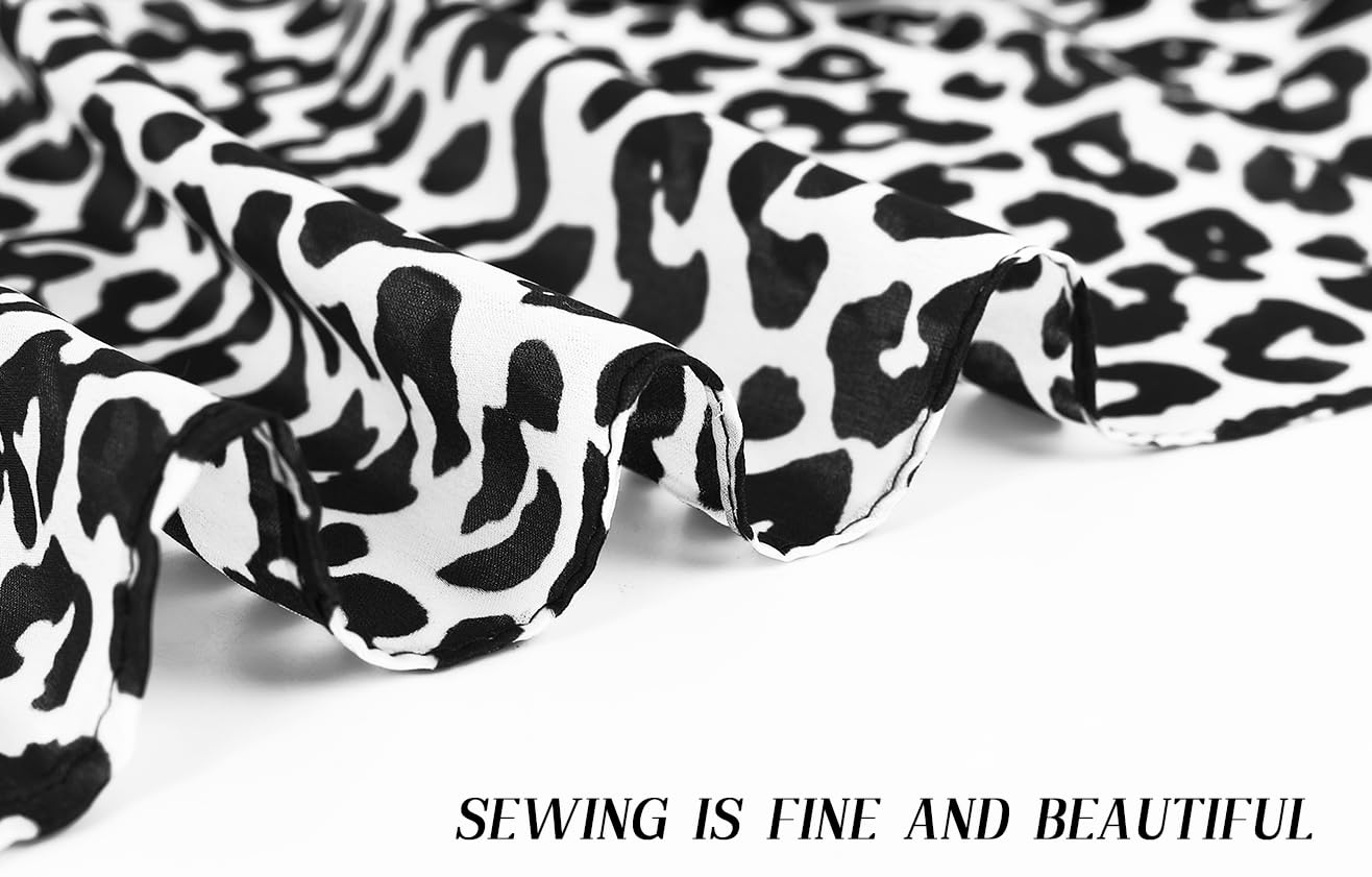 GERINLY Animal Print Shawl Wraps Zebra & Leopard Pattern Silky Scarf for Women Fashion Print Accessory (Black)