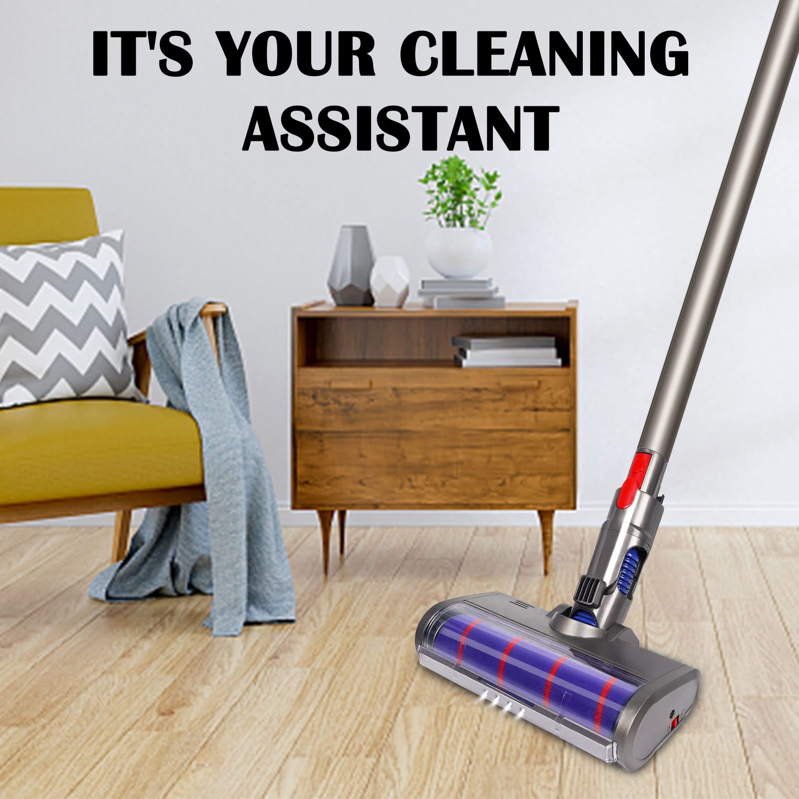 GTHUNDER Stick Vacuum Replacement Roller Compatible with Dyson Cordless Replacement Head V7 V8 V10 V11 V15 Stick Replacement Head Hardwood Floors