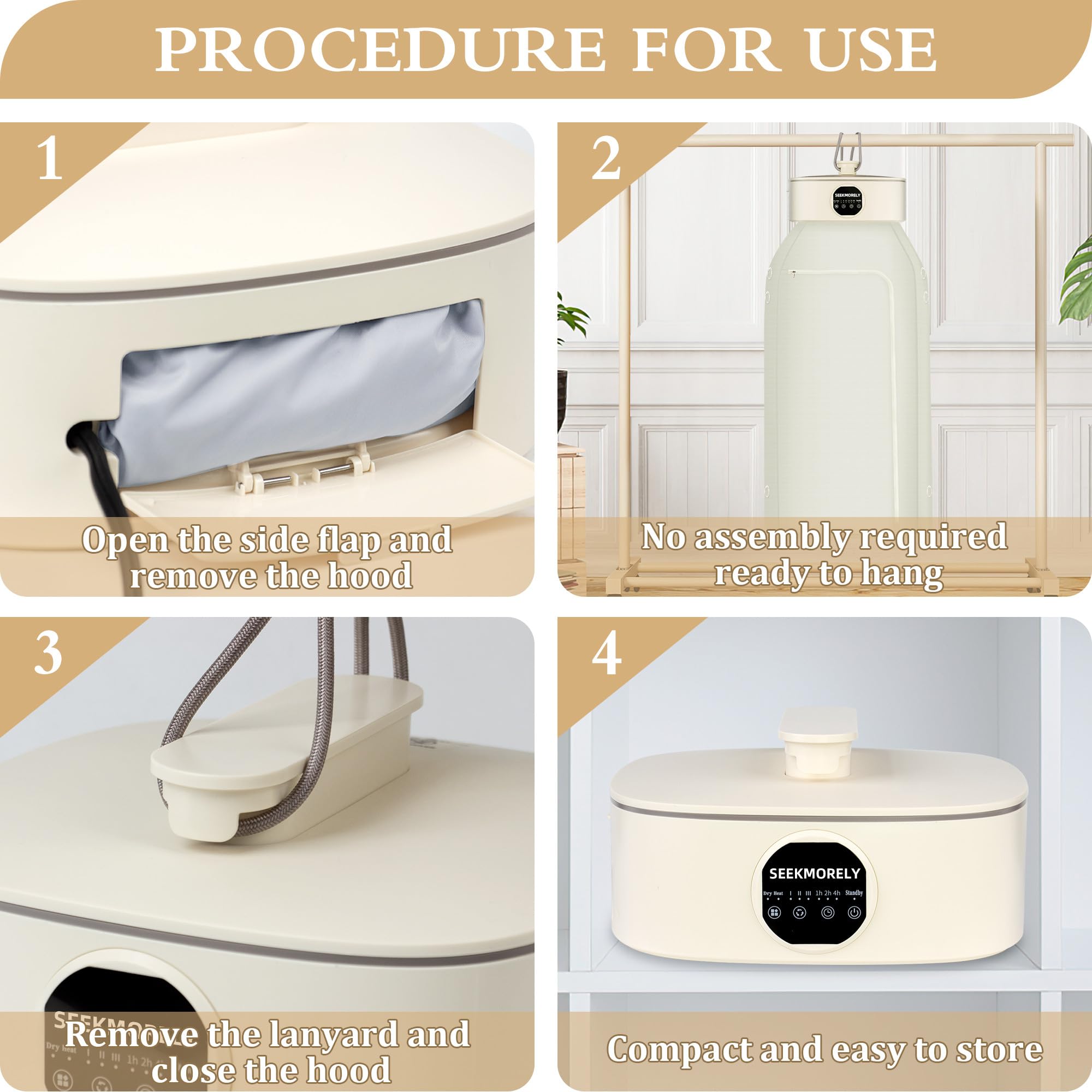Upgraded Portable Clothes Dryer - Heater 2-in-1, 15 Min Quick Drying - With Drying Bag - 130L Large Capacity - Timer - Foldable, Fast Drying and Everyday Clothing 