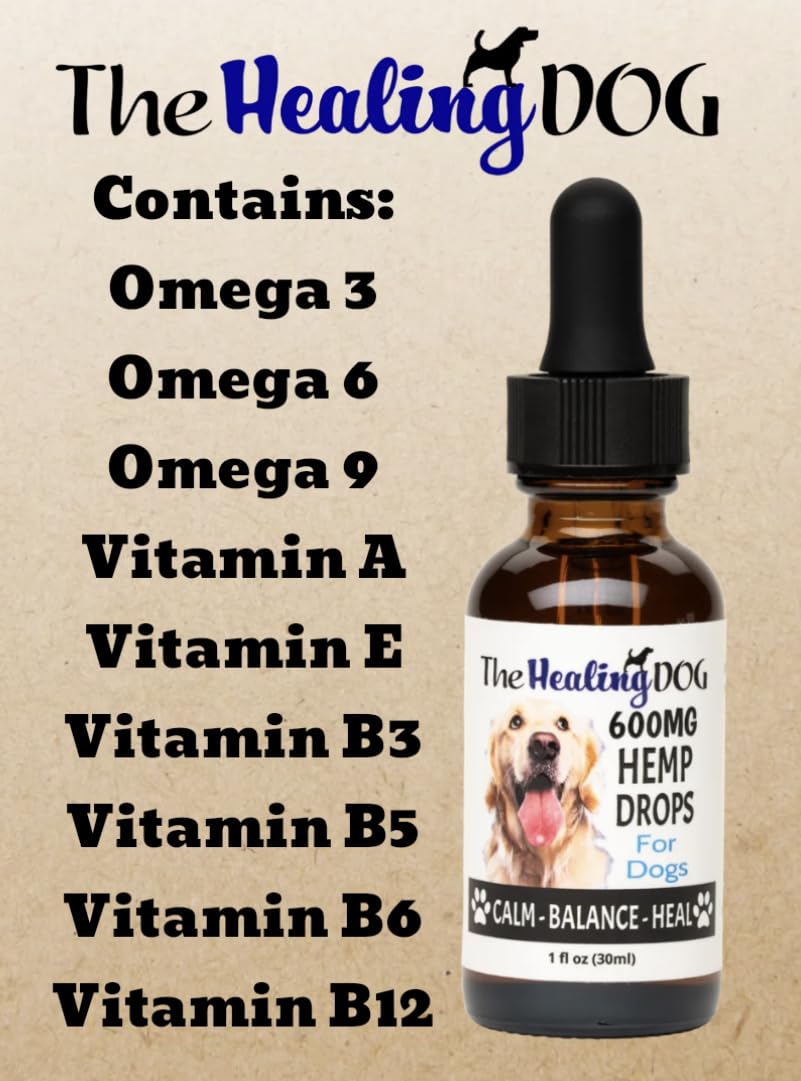 The Healing Dog: Hemp Drops for Dogs - 600mg