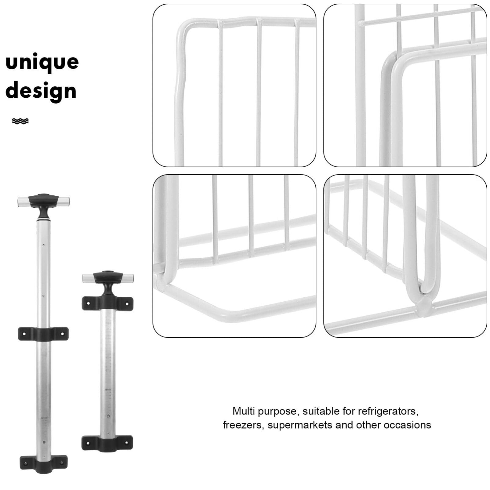 Refrigerator Partition Small Refrigerator Kitchen Refrigerators Refrigerator Divider Freezer Iron Wire Divider Fridge Shelf Cabinet Divider Shelf Dividers White Grid Accessories