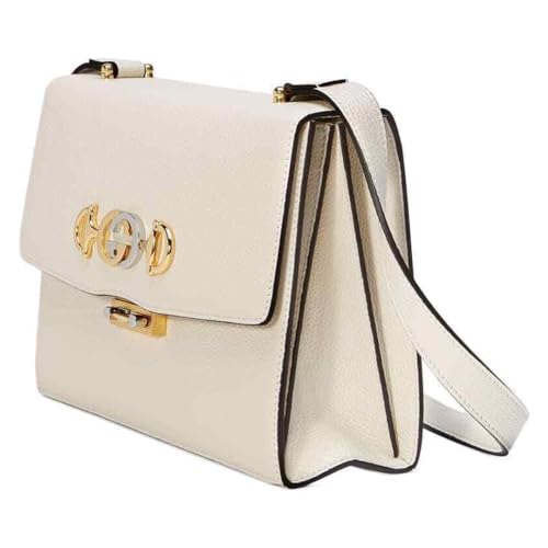 Gucci Mystic White Zumi Shoulder Bag Small Handbag Gold Strap Italy Authentic NW