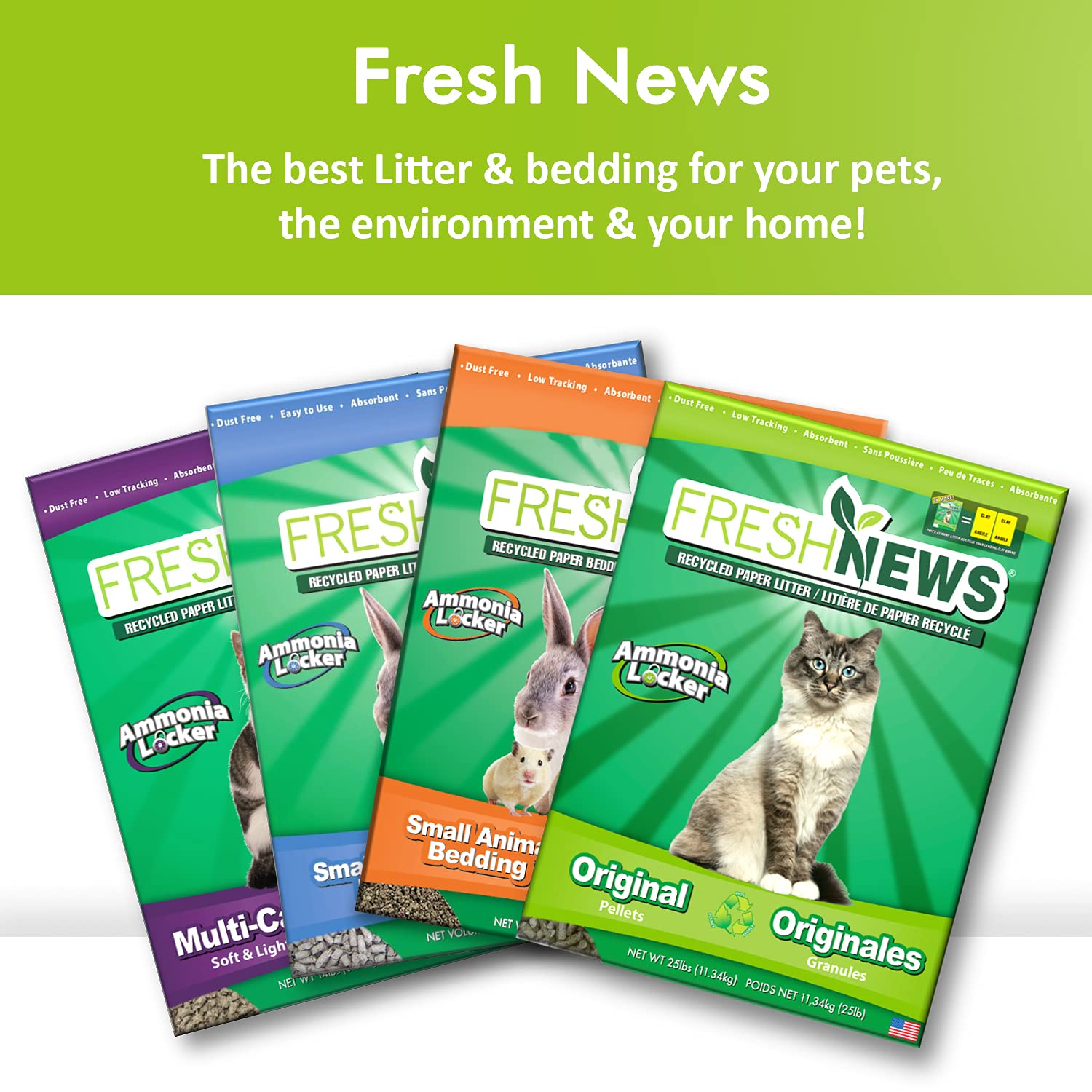 Fresh News Recycled Paper Crumble Multi-Cat Litter 14 Pounds