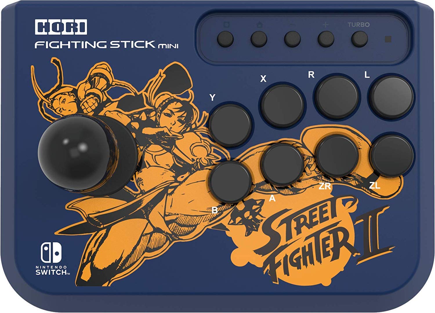 HORI Nintendo Switch Fighting Stick Mini - Street Fighter II™ Edition (Chun-Li & Cammy) Officially Licensed by Nintendo & Capcom