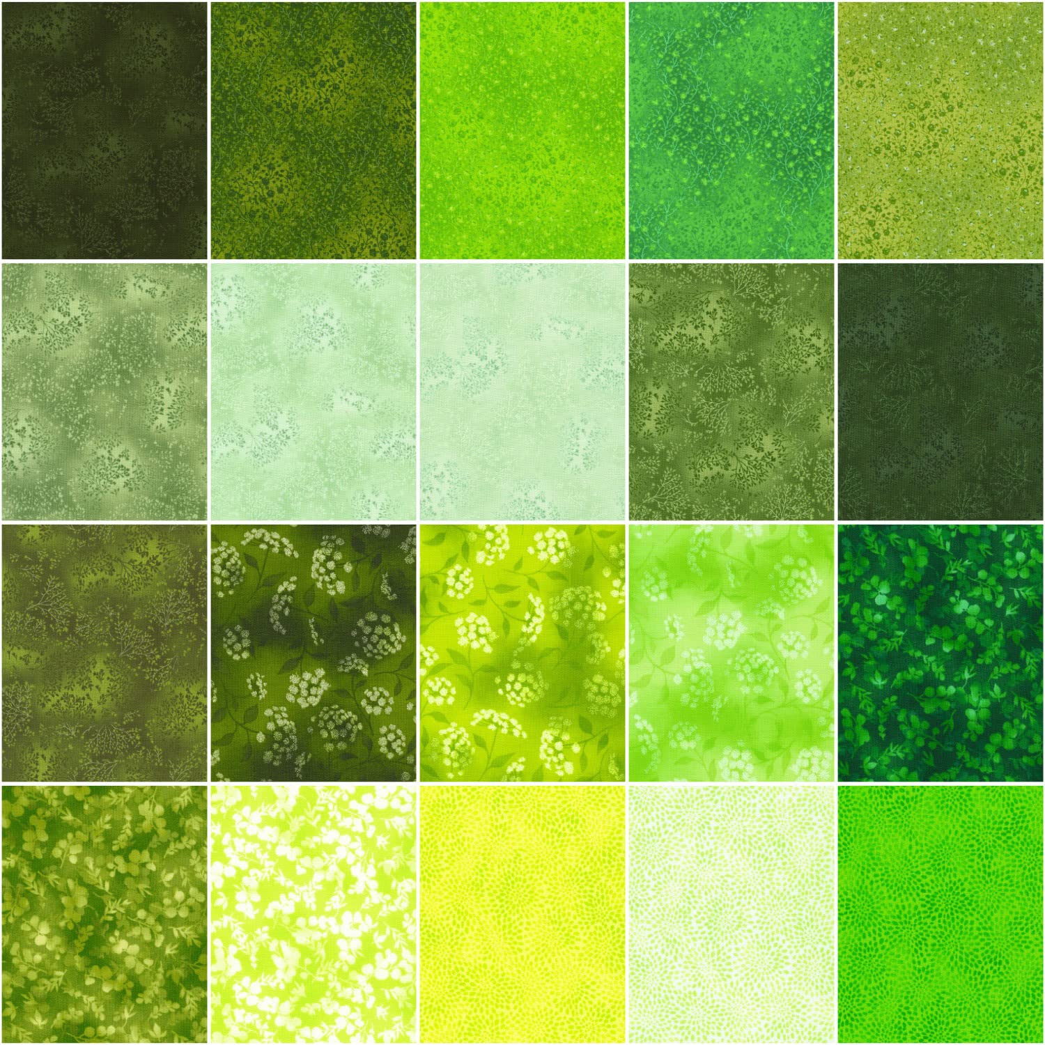 Fusions Evergreen Roll Up 40 2.5-inch Strips Jelly Roll Robert Kaufman Fabrics RU-1135-40