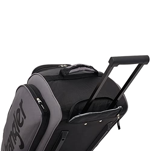 Wrangler Wesley Rolling Duffel Bag, Charcoal Grey, Large 30-Inch