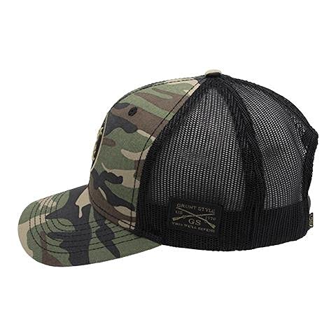 Grunt Style Script Logo Camo Hat (Camo, One Size)