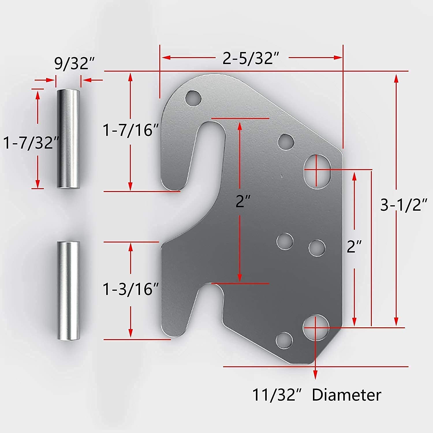 Goodgoods 2Pcs Universal Wood Bed Metal Claw Hook,Bed Rail Hook Bracket,Plates Bed Claws for Wooden Bed Frame,Bed Rail Hook Plates,Bed Frame Hooks,Wood Bed Rail Hooks