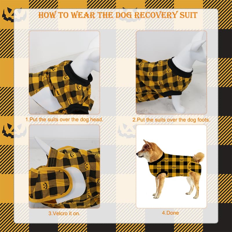 ZIMAOSHAN Surgery Recovery Suit for Dogs - Recovery Suit for Female Male Dog, Onesie for Small Medium Dogs,Substitute E-Collar & Cone