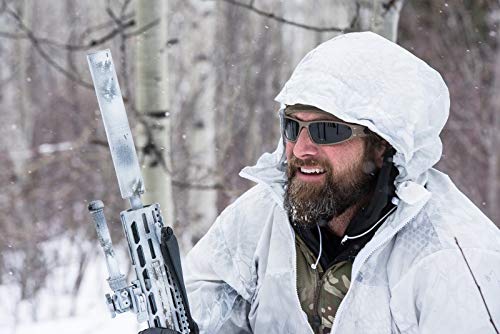 Gatorz Eyewear, Wraptor Patriot Model, Aluminum Frame Sunglasses - Made in the USA (Smoked Polarized Lens)