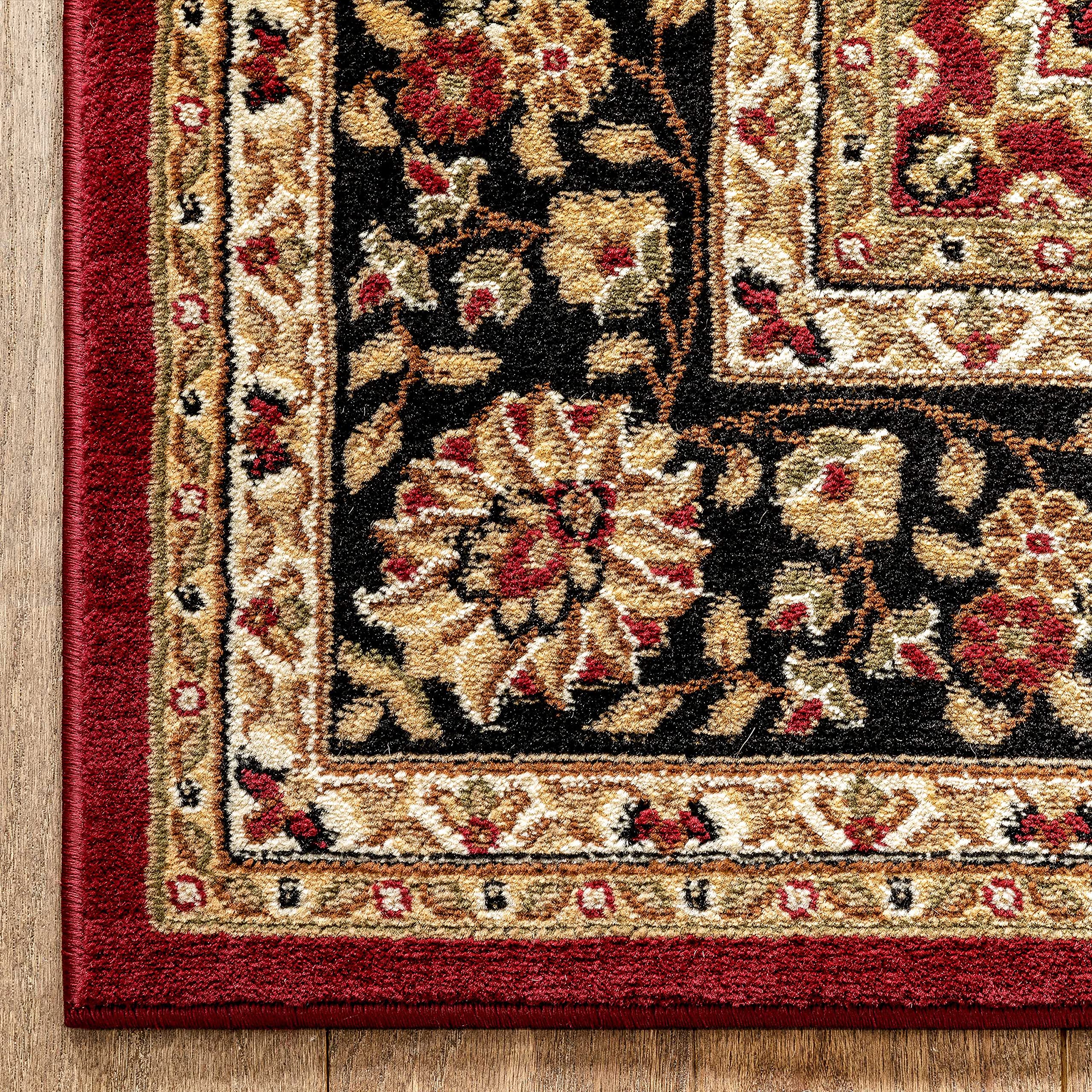 Well Woven Barclay Medallion Kashan Red Traditional Area Rug 6'7'' X 9'6''