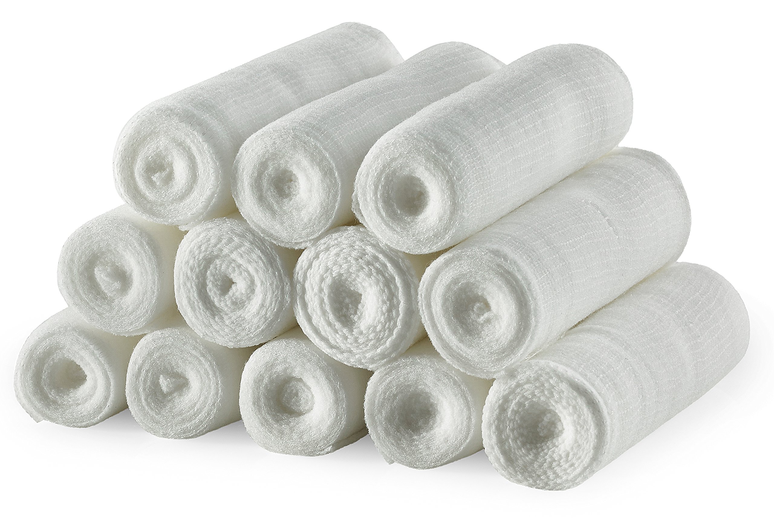Gauze Bandage Rolls - 4 Yards Per Roll of Medical Grade Gauze Bandage and Stretch Bandage Wrapping for Dressing All Types of Wounds and First Aid Kit by MEDca, (3" Pack of 12)