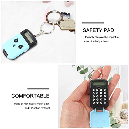 TOYANDONA 2pcs Mini Calculator Keychain Portable Cute Cartoon Calculator Electronic Pocket Calculator with Key Ring for Children Students School Supplies Key Decor (Black)