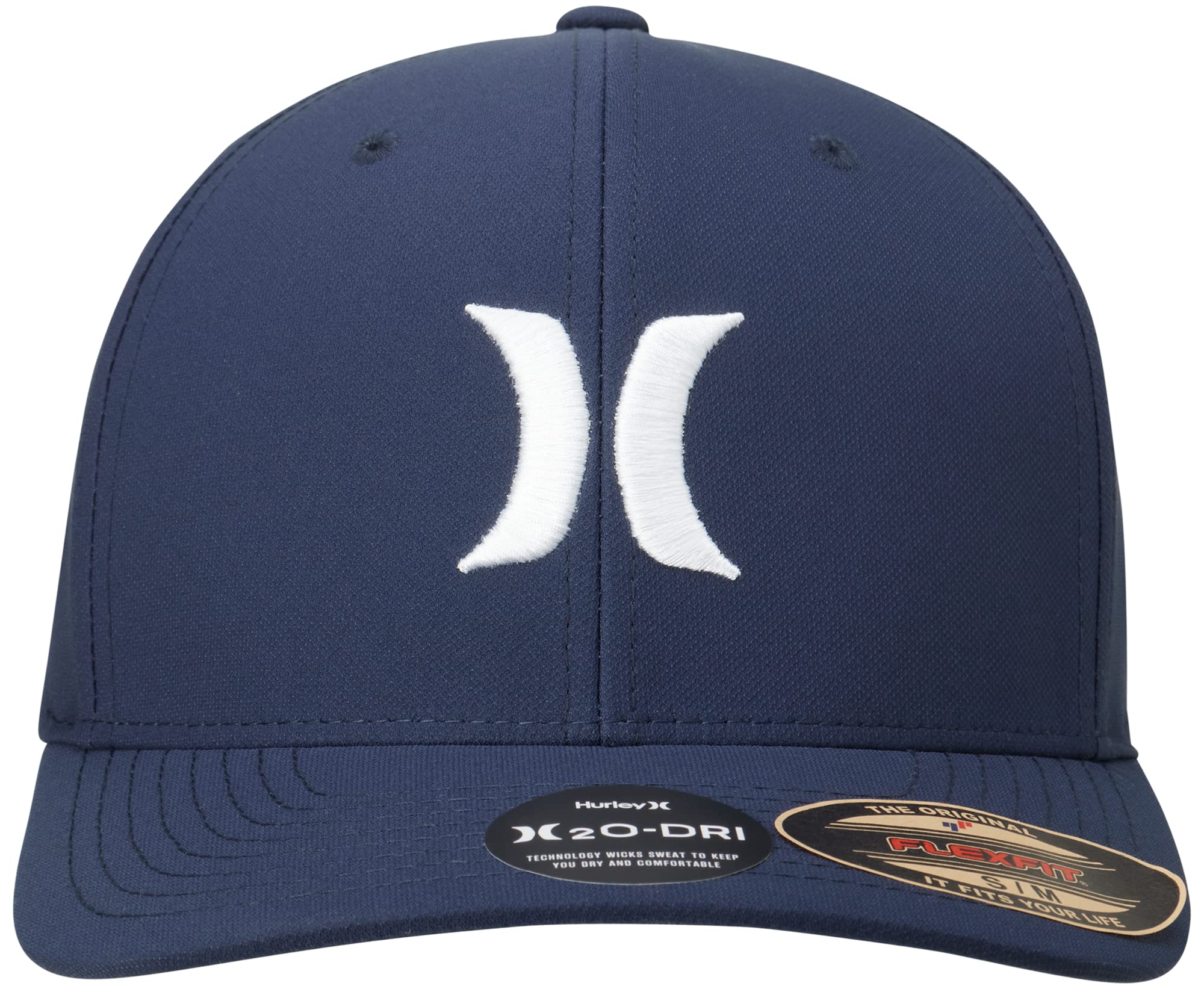 Hurley Men's Caps - One & Only Cap H2O Dri Flexfit Baseball Hats for Men (S-XL), Size Small-Medium, Obsidian