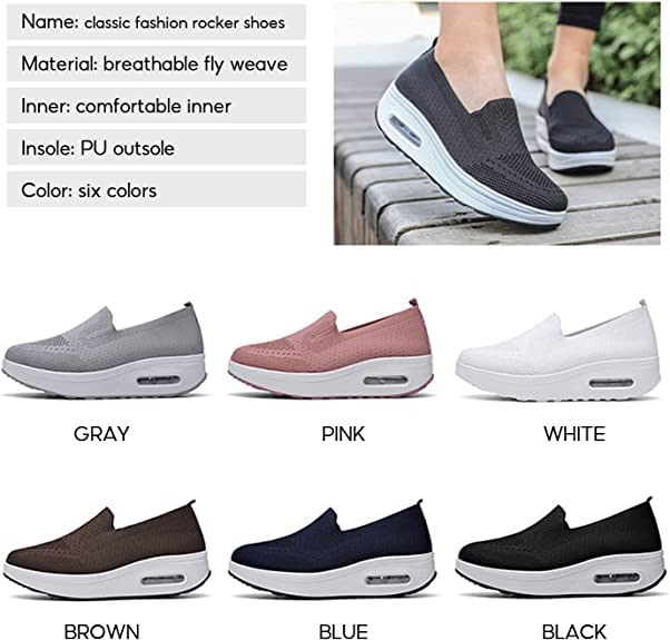 Huien Women's Orthopedic Sneakers, Mesh Up Stretch Platform Sneakers Comfortable Casual Fashion Sneaker Breathable Walking Shoes (Pink,9)