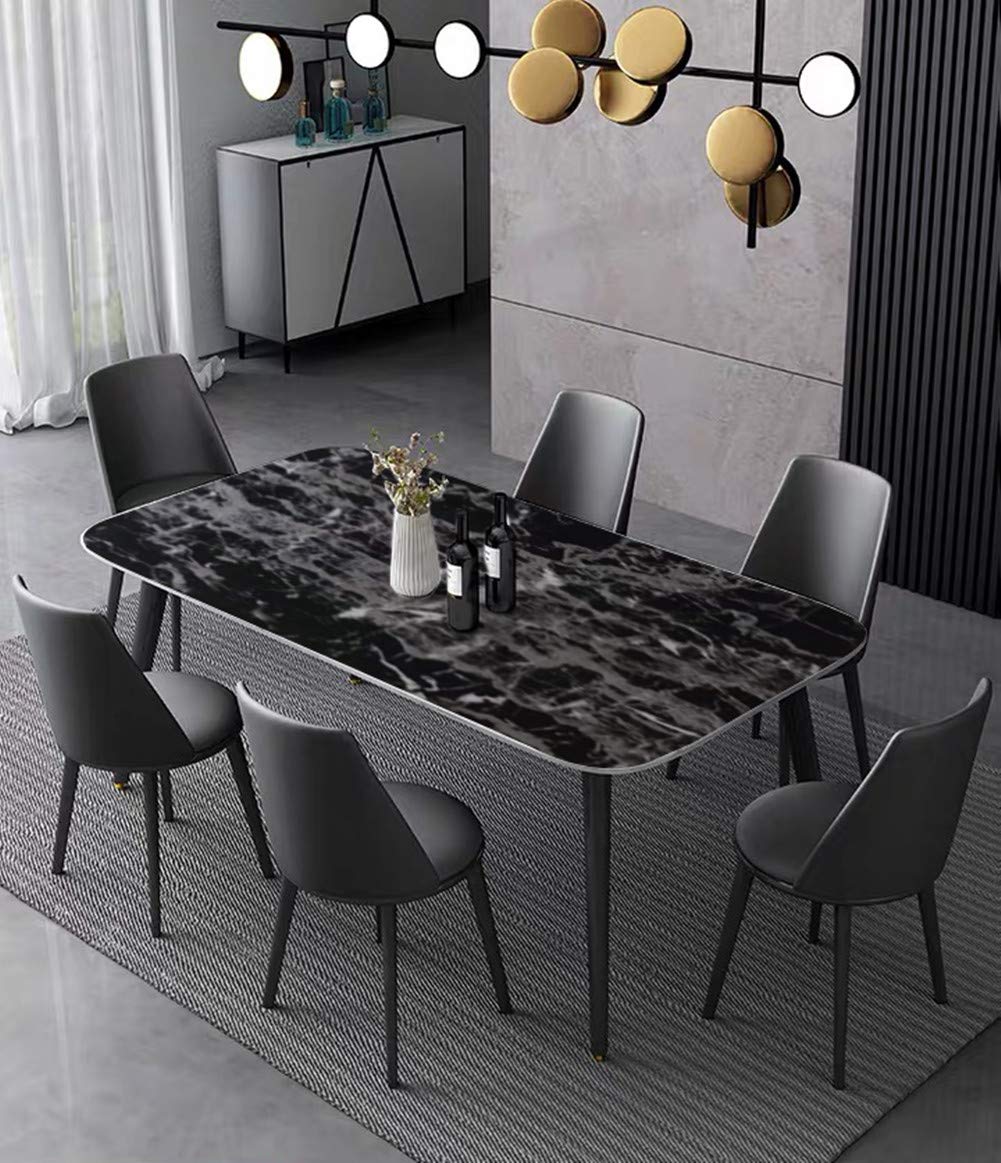 Yancorp Black Marble Contact Paper Black Peel and Stick Wallpaper Self Adhesive Countertop Removable Vinyl Wrap Bachsplash Shelf Liner (11.8" x 78.7")