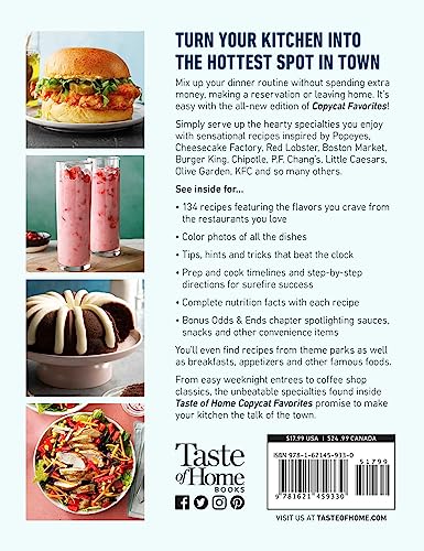 Taste of Home Copycat Favorites Volume 2: Enjoy your favorite restaurant foods, snacks and more at home!