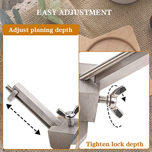 Router Plane Woodworking, Hand Router Plane for Woodworking, Small Wood Router Plough Chisel Plane Tool with Depth Stop and Holes for Base