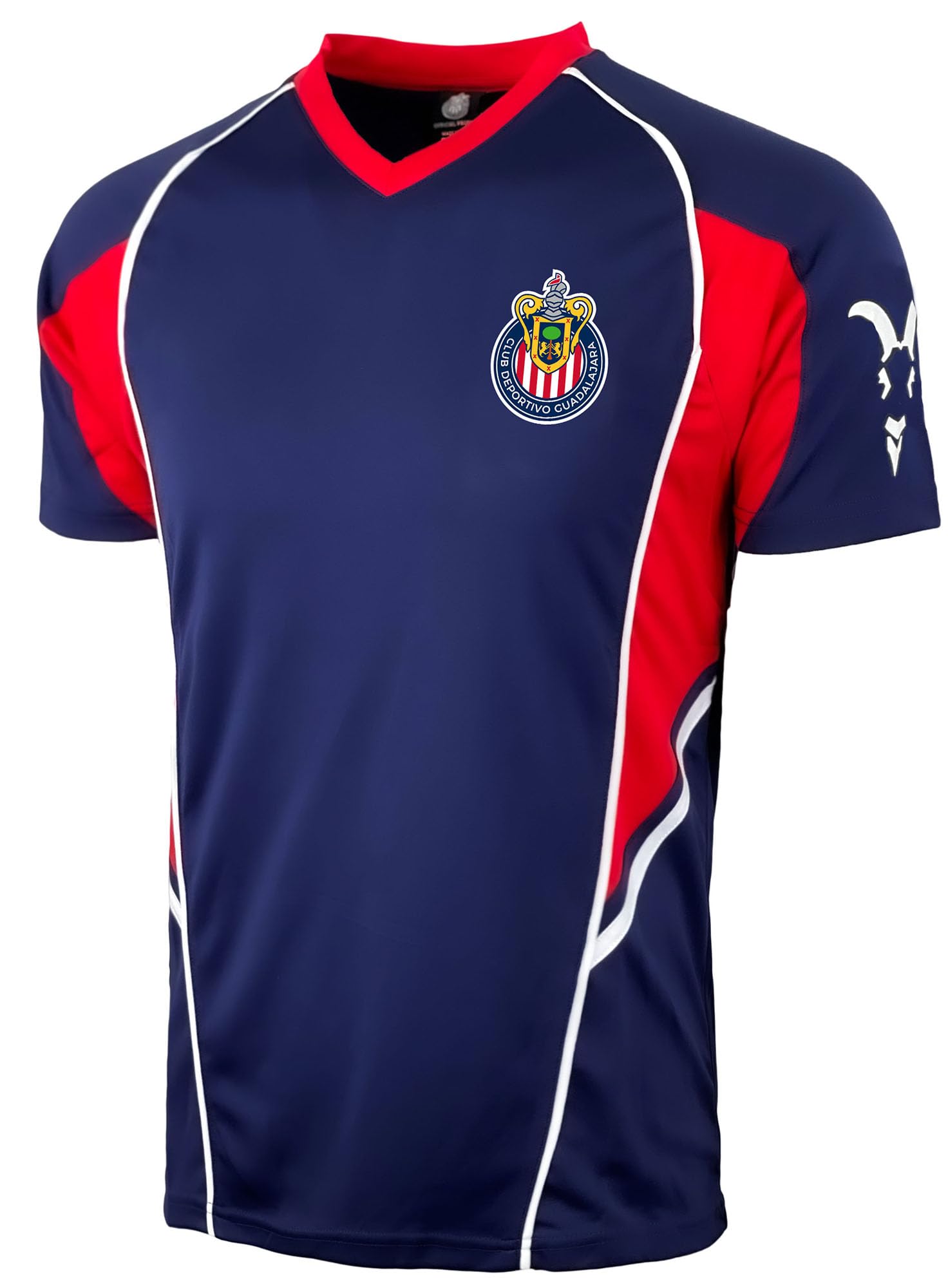 Icon Sports Men's Chivas Training Jersey, Licensed Chivas Del Guadalajara Tee Shirt (Large) Navy