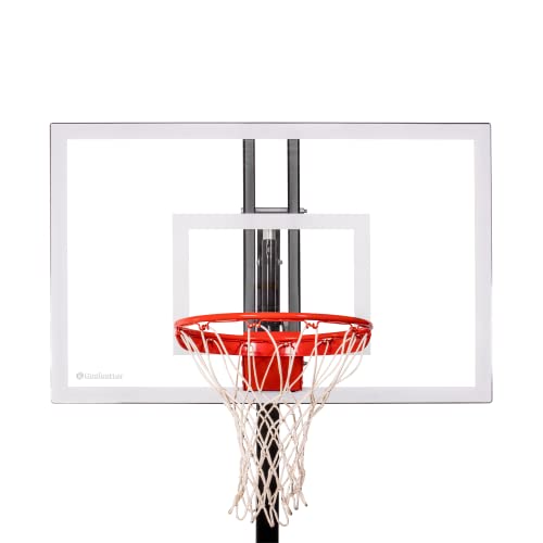 Goalsetter Elite Plus 54β Tempered Glass Backboard In-Ground Basketball Hoop - HD Breakaway Rim, Black (TS44154G3)