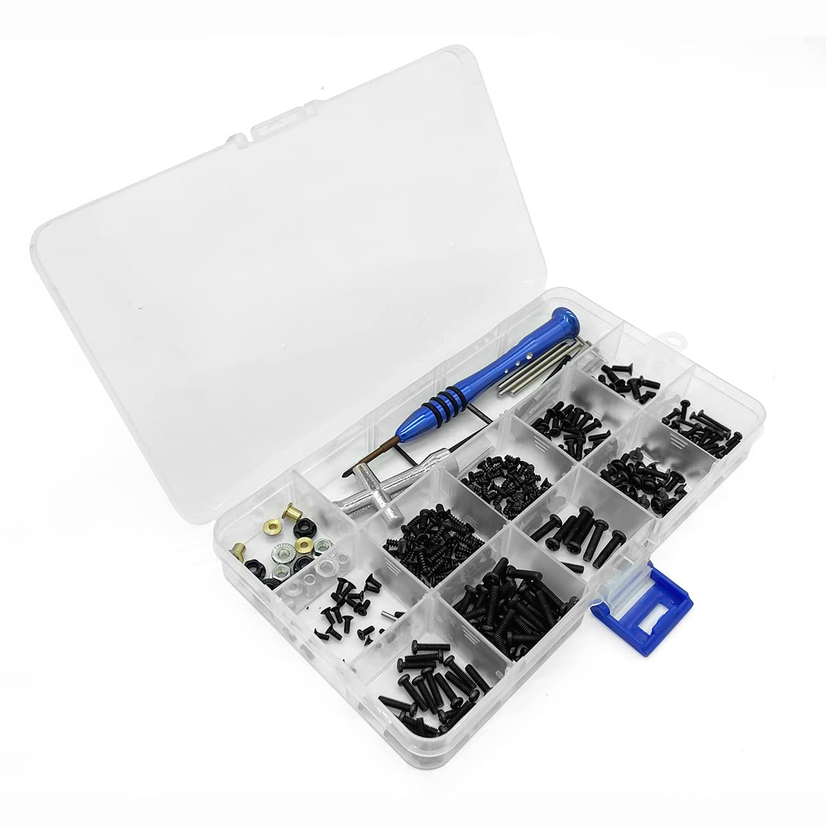 Yaohappy RC Car Screws Kit, RC Screws Kit Repair Tool Box Hardware Fasteners Replacement for Wltoys Wltoys 1/14 144001 RC Car