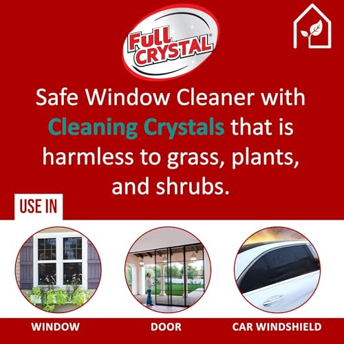 Full Crystal Exterior Refill Kits-Crystal Powder Outdoor Cleaner Packets Non-Toxic, No Scrub, No Rinse Cleaning Solution 8oz. Refill Kit Parent (16oz)