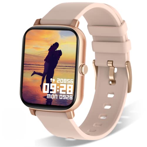 Wwzzey Smart Watch for Women Answer/Make Calls, 1.7" Waterproof Fitness Watch with Heart Rate/Blood Oxygen/Sleep Monitor, Ai Voice, Women Watches for Android/iPhone.