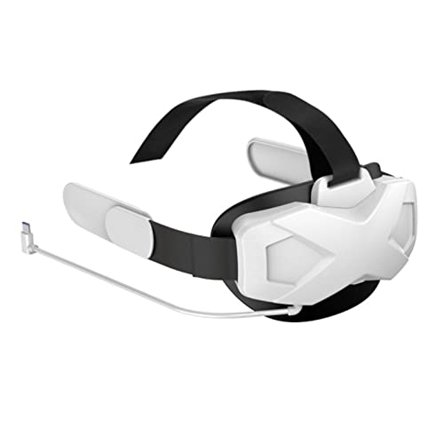LeeCAE Rechargeable Head Strap Adjustable Headband Reduce Face Pressure 6hrs Working Compatible with Quest 2 VR Headset