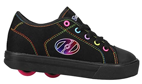 HEELYS Girl's Classic X2 (Little Kid/Big Kid/Adult) Black/Rainbow Logo 13 Little Kid M
