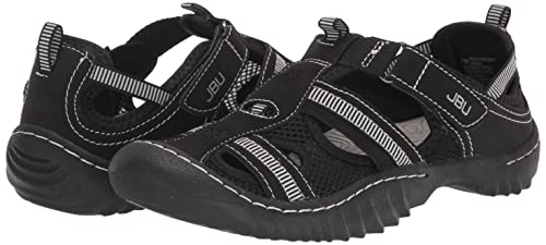 JBU by Jambu Women's Regal Water Ready Sneaker, Black/White, 8