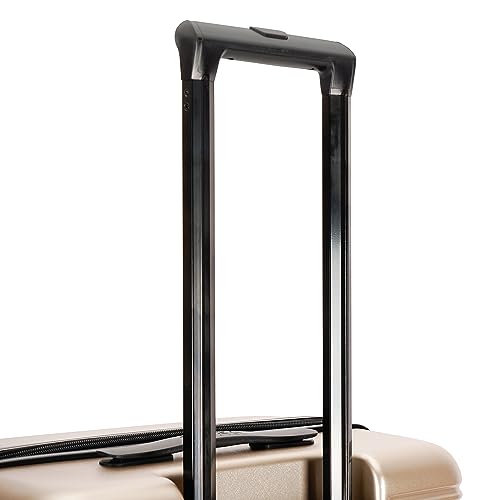 GinzaTravel business series, PC material, TSA lock, rare color standard size suitcase (Champagne, 3-Pc Set (20”-24”-28”))