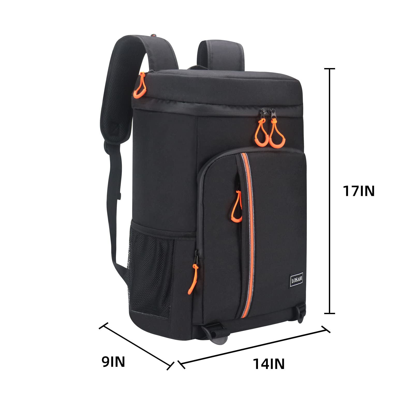 LOSAHI Insulated Cooler Backpack - 330ml Capacity, Waterproof, Leakproof, Multi-Pocket, Ergonomic Design