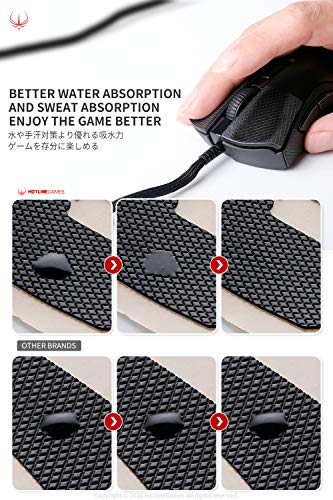 HOTLINEGAMES [Grip Upgrade] 2.0 Plus Mouse Anti Slip Grip Tape Compatible with Logitech G Pro X Superlight Wireless Gaming Mouse Skins,Sweat Resistant,Cut to Fit,Easy to Apply,Pro Performance Upgrade
