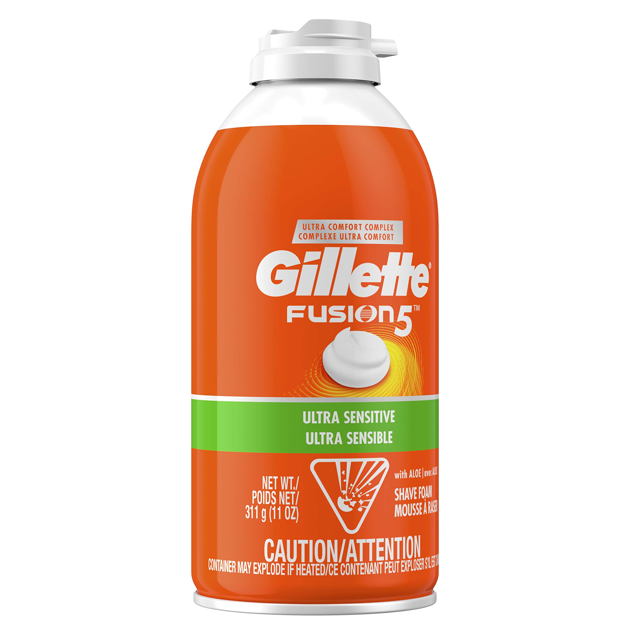 Gillette Fusion5 Ultra Sensitive Shave Foam, 11 Ounce (Pack of 6)
