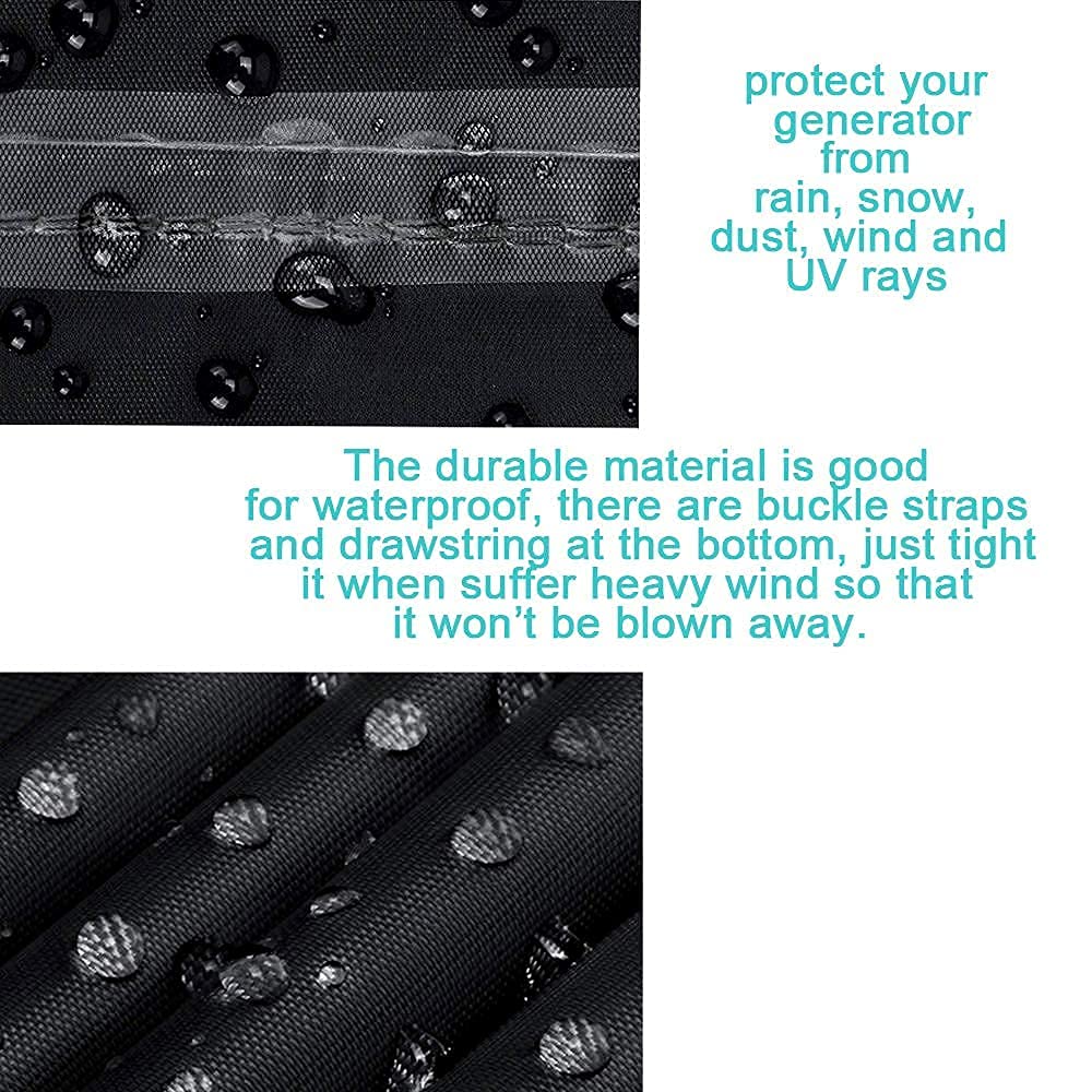 Outdoor Waterproof Generator Cover Fits Most Generators 5000-10000 Watt (32 x 24 x 24 inch)