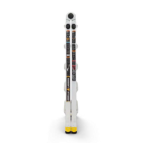 Gorilla Ladders GLMPXA-22 22 ft. Reach MPX Aluminum Multi-Position Ladder, 300 lbs. Load Capacity Type IA Duty Rating